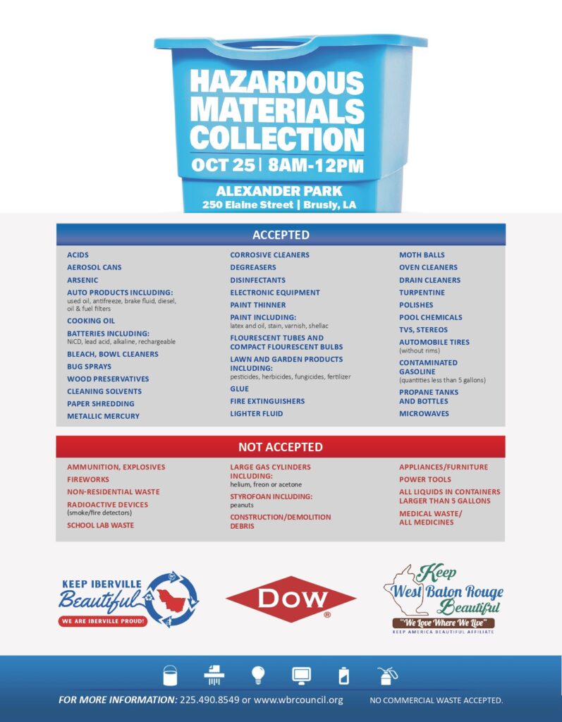 Hazardous Materials Collection | Iberville Parish Government